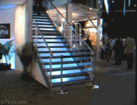 Falling Down Stairs Hard GIF - Lazer Horse