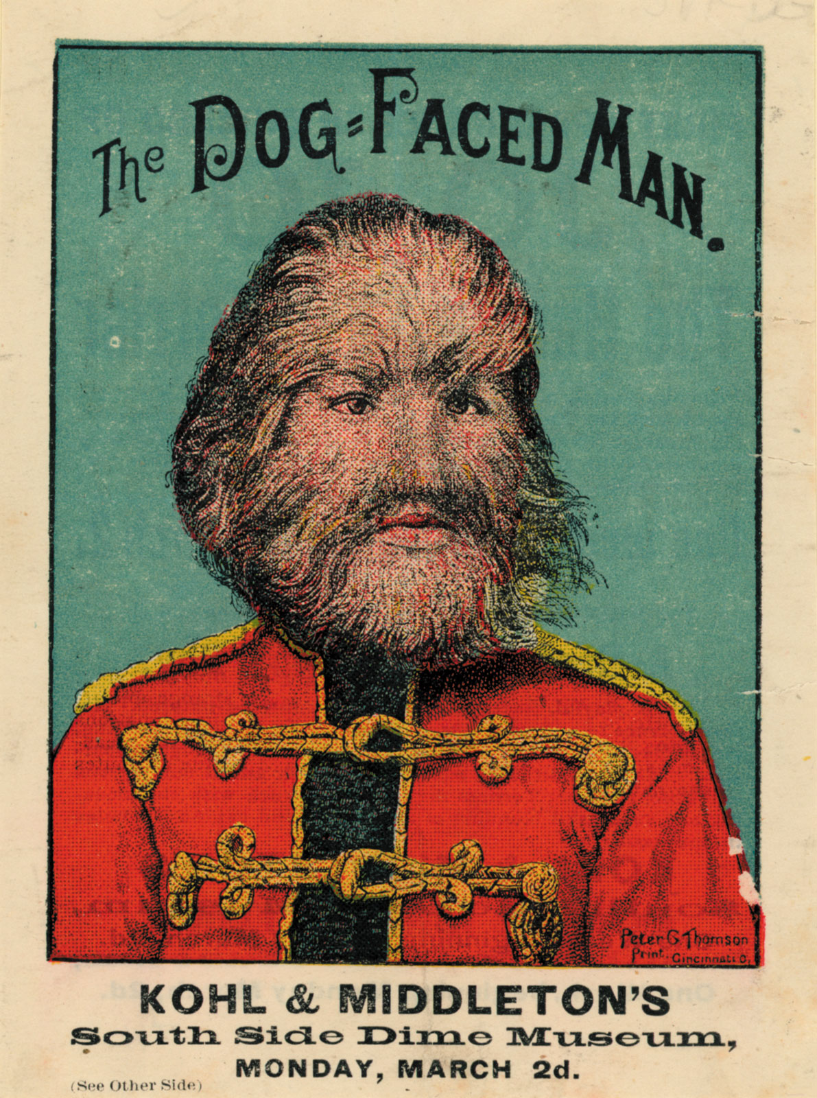 Victorian Freak Show Posters - Kohl &^ Middletons - The Dog Faced Man ...