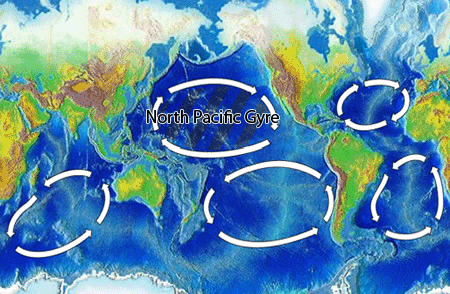 Great Pacific Garbage Patch - Pacific Trash Vortex - Map - Lazer Horse