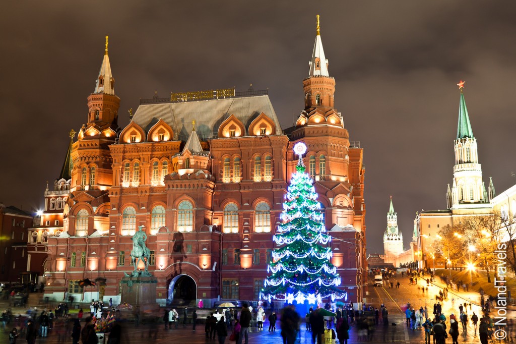 Christmas Lights In Moscow • Lazer Horse