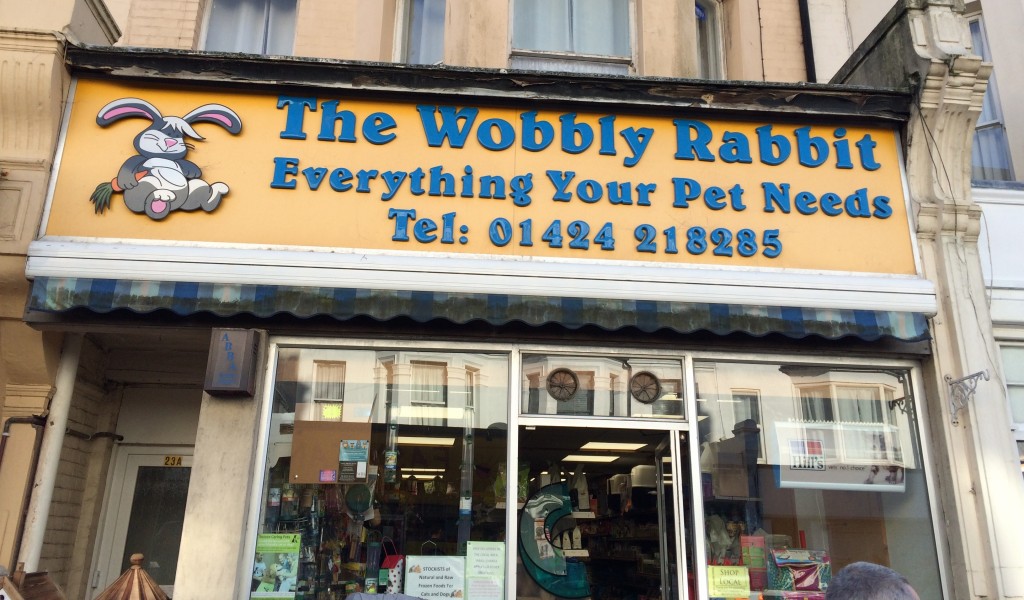 Bexhill on Sea Sussex - Shop Fronts - The Wobbly Rabbit - Lazer Horse